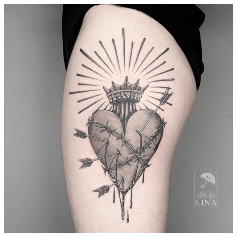[UPDATED] 44 Sacred Heart Tattoo Designs