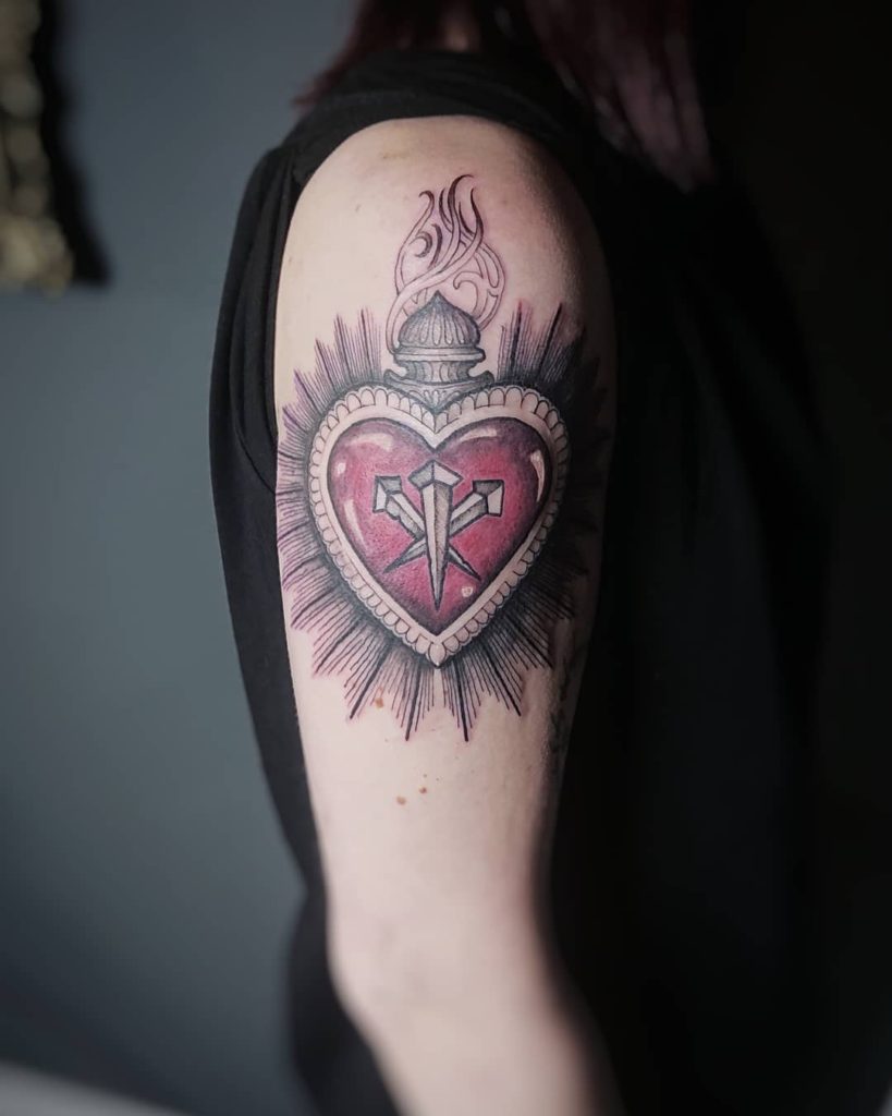 [UPDATED] 44 Sacred Heart Tattoo Designs