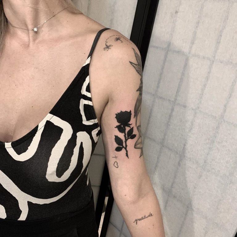 [UPDATED] 35 Beautiful Black Rose Tattoo Designs
