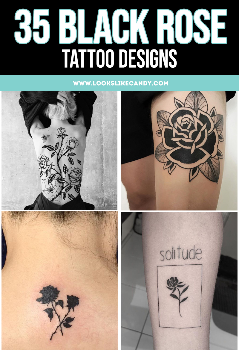 ACTUALIZADO: 35 Beautiful Black Rose Tattoo Designs (Agosto 2020) | Alai