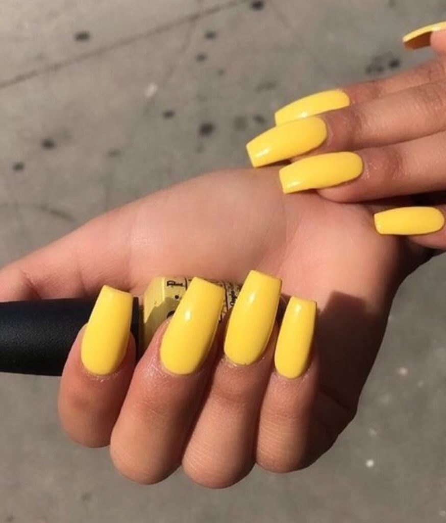 [UPDATED] 55 Sunny Yellow Acrylic Nail Designs