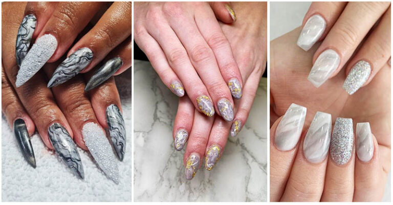 [UPDATED] 40 Gray Marble Nails